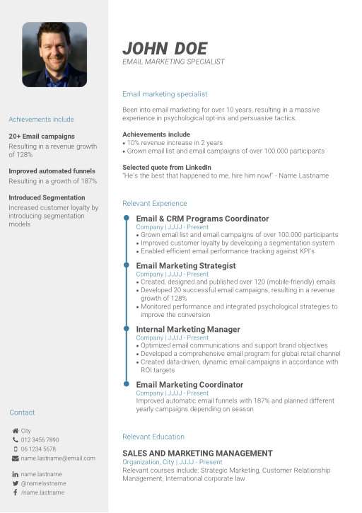 Create Your Professional CV In 3 Simple Steps CV Template